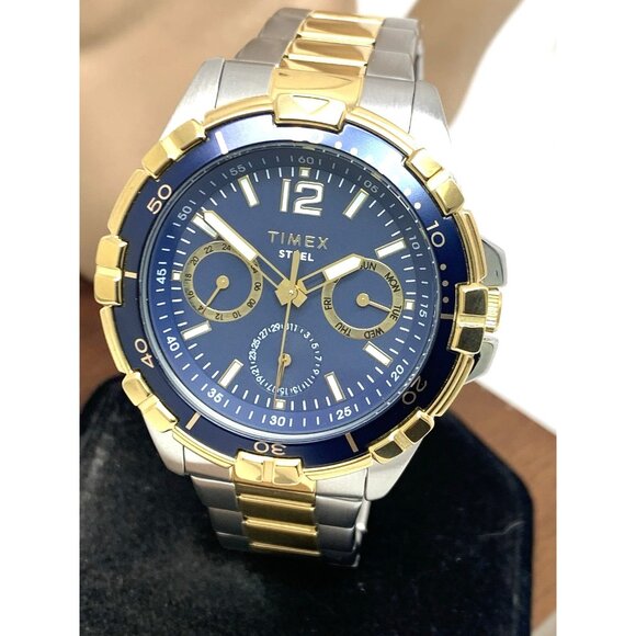 Timex | Accessories | Timex Mens Watch Tw2t5700 Quartz Blue Dial Two ...